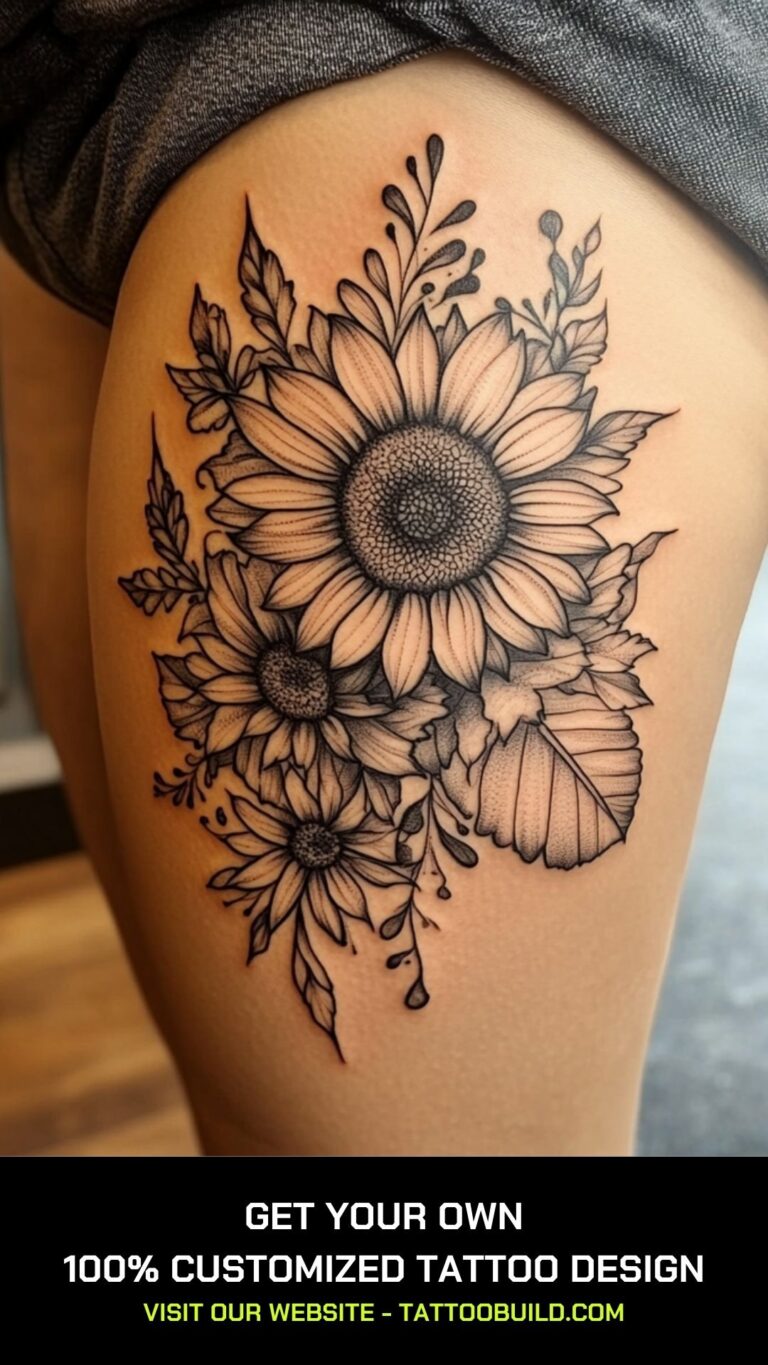56+ Thigh Tattoos Women Flowers (Stunning Designs!)