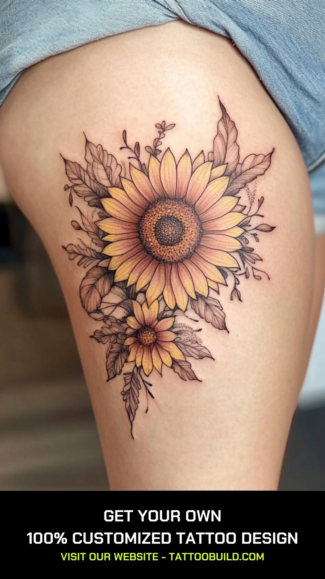 56+ Thigh Tattoos Women Flowers (Stunning Designs!)