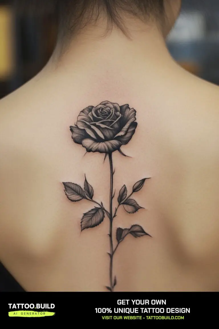 Black Rose Spine Tattoo - Tattoo Build