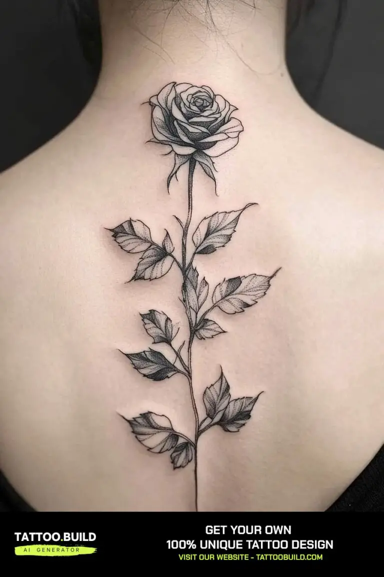 Black Rose Spine Tattoo - Tattoo Build