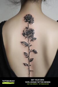 Black Rose Spine Tattoo - Tattoo Build