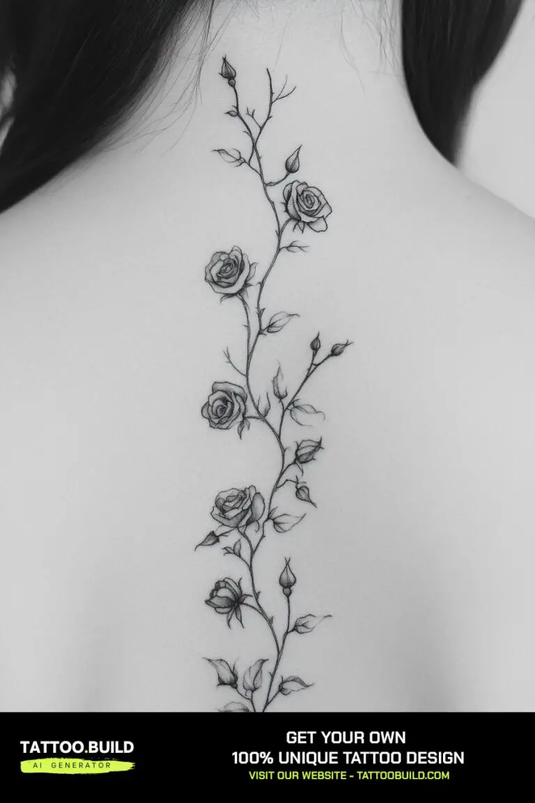Black Rose Spine Tattoo - Tattoo Build