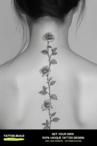 Black Rose Spine Tattoo - Tattoo Build