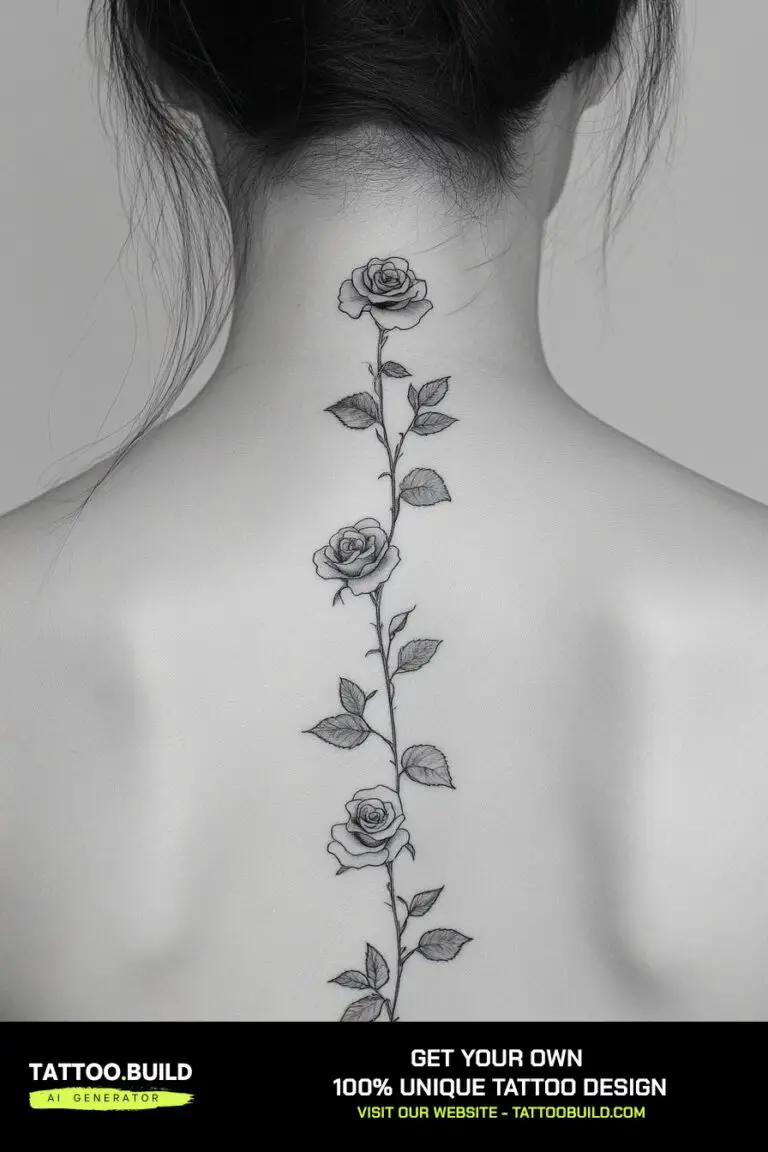 Black Rose Spine Tattoo - Tattoo Build