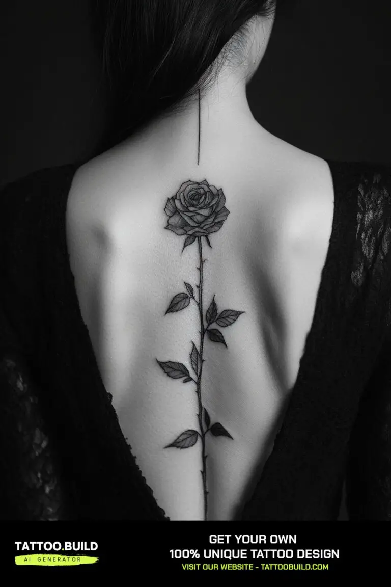 Black Rose Spine Tattoo - Tattoo Build