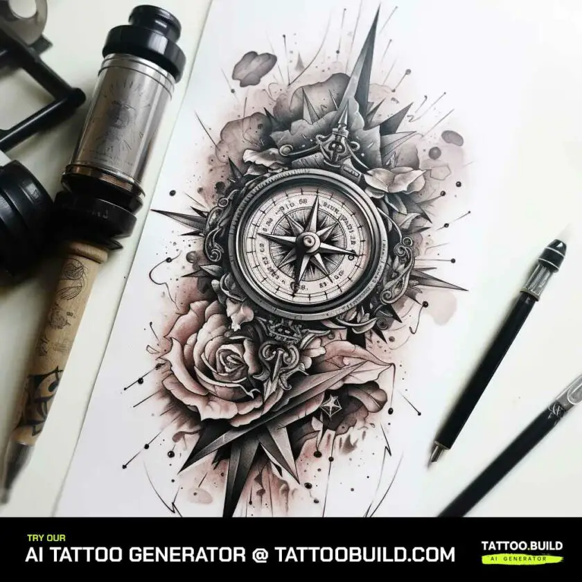 Compass Tattoo Designs Inspirations - Tattoo Build