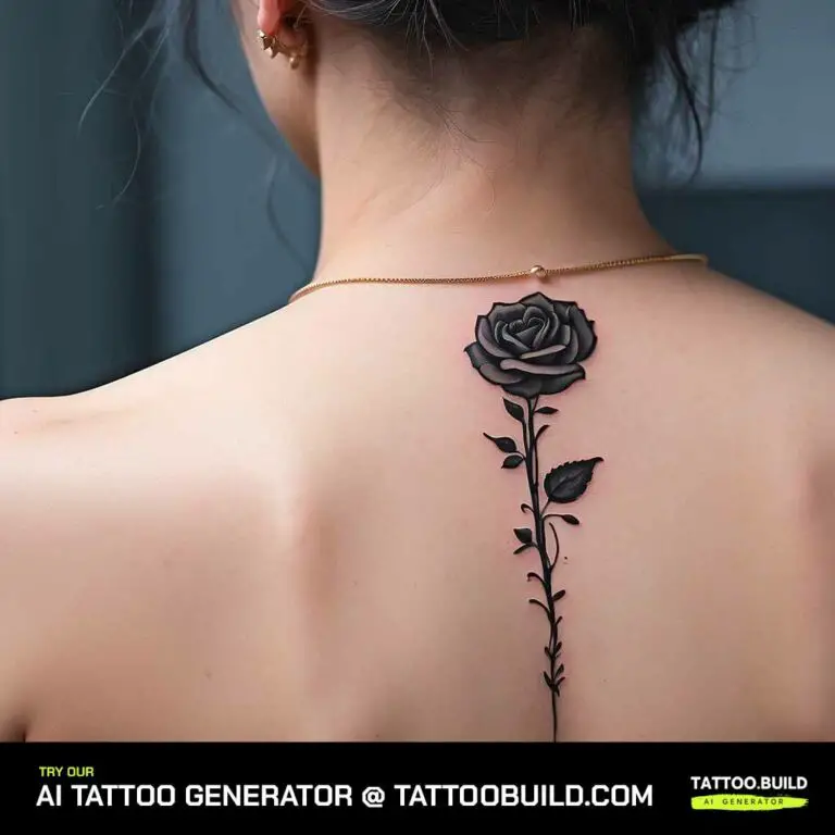 Black Rose Spine Tattoo - Tattoo Build