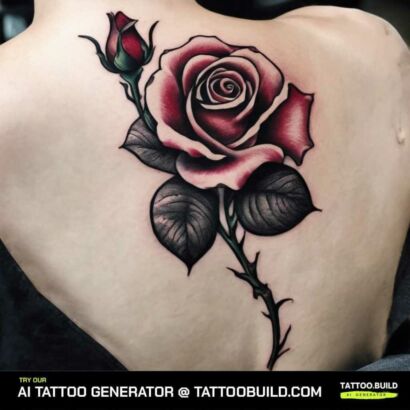 Rose Tattoo on Back Shoulder Ideas - Tattoo Build