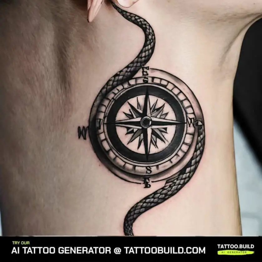 Snake Compass Tattoo Ideas (Stunning Designs!)