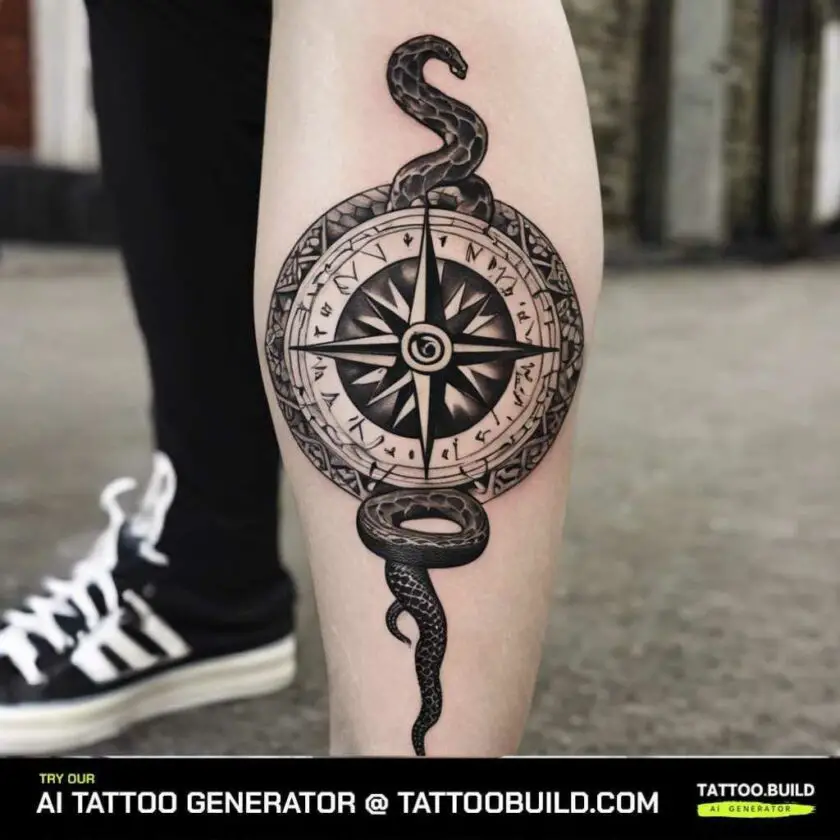 Snake Compass Tattoo Ideas (Stunning Designs!)