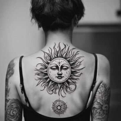 Sun and Moon Spine Tattoo: 7 Beautiful Ideas You'd Love - Tattoo Build
