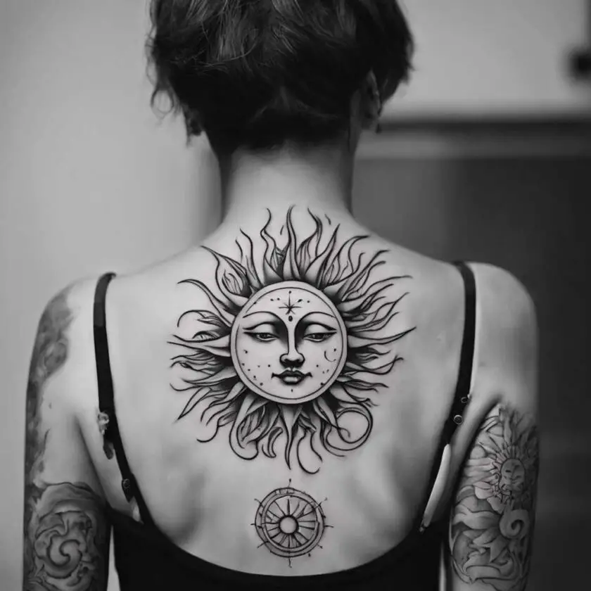 Sun and Moon Spine Tattoo: 7 Beautiful Ideas You'd Love - Tattoo Build