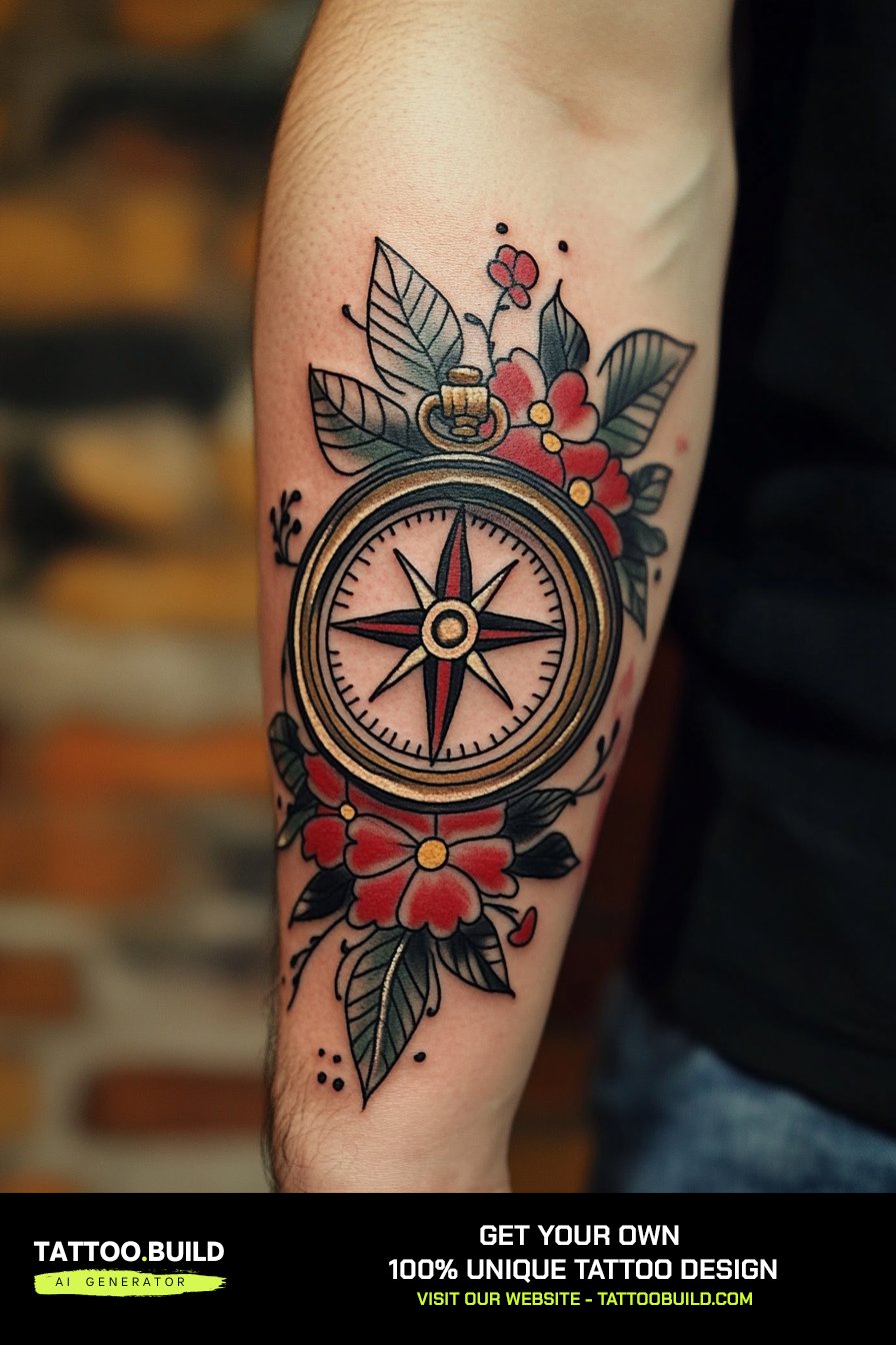 30+ Mind Blowing Neo Traditional Compass Tattoo - Tattoo Build