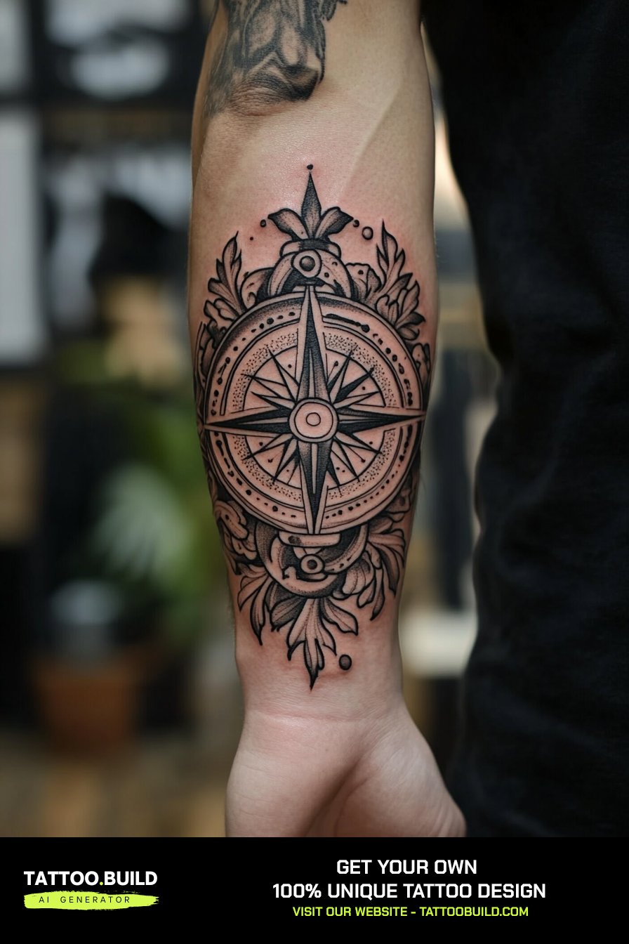 30+ Mind Blowing Neo Traditional Compass Tattoo - Tattoo Build
