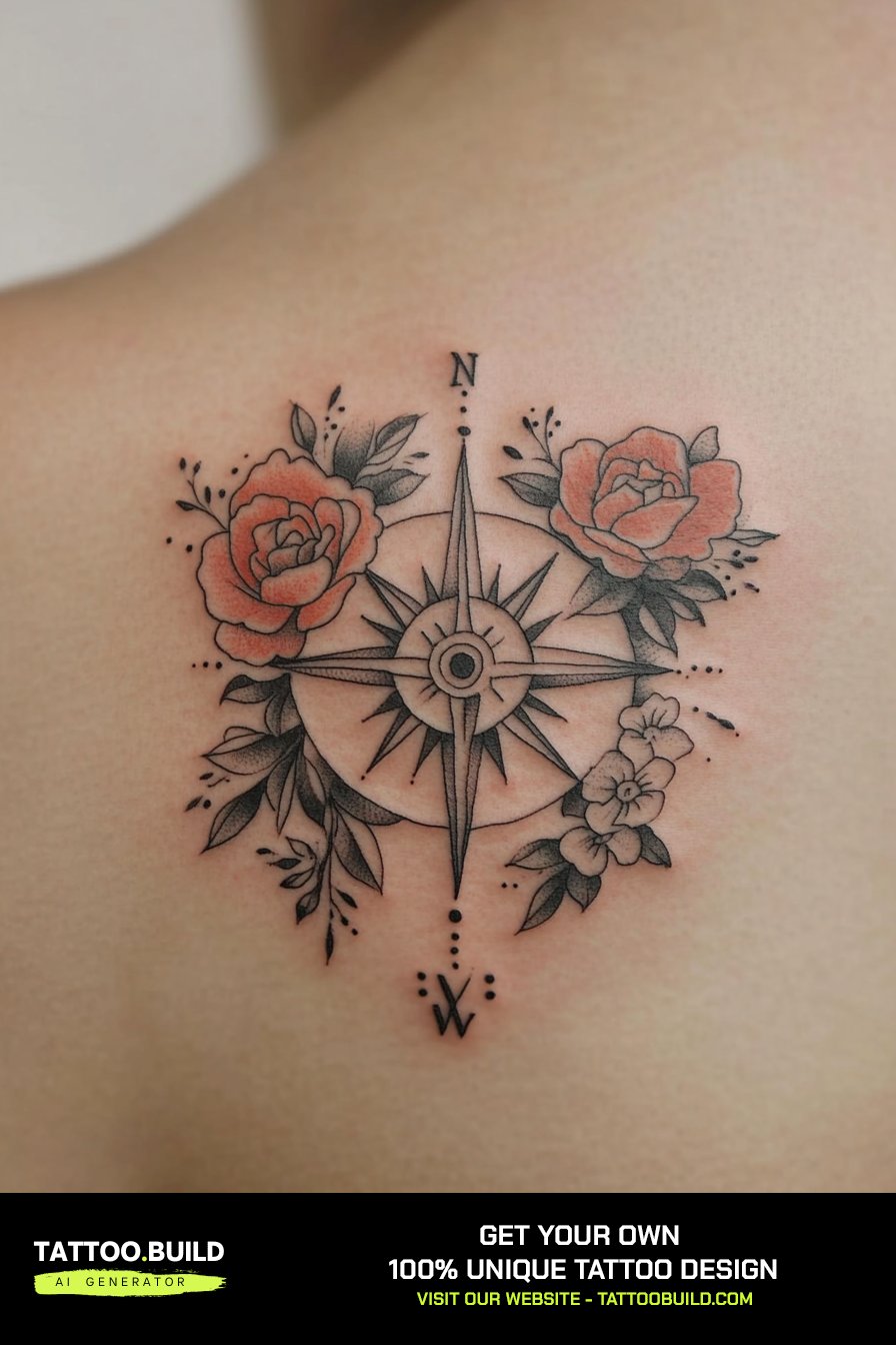 30+ Mind Blowing Neo Traditional Compass Tattoo - Tattoo Build