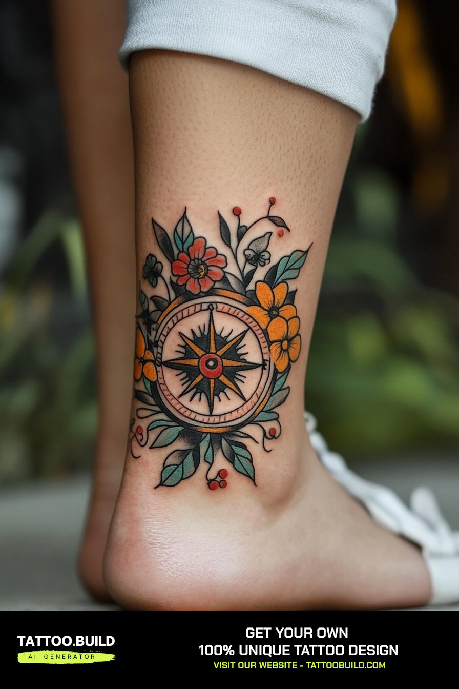 30+ Mind Blowing Neo Traditional Compass Tattoo - Tattoo Build