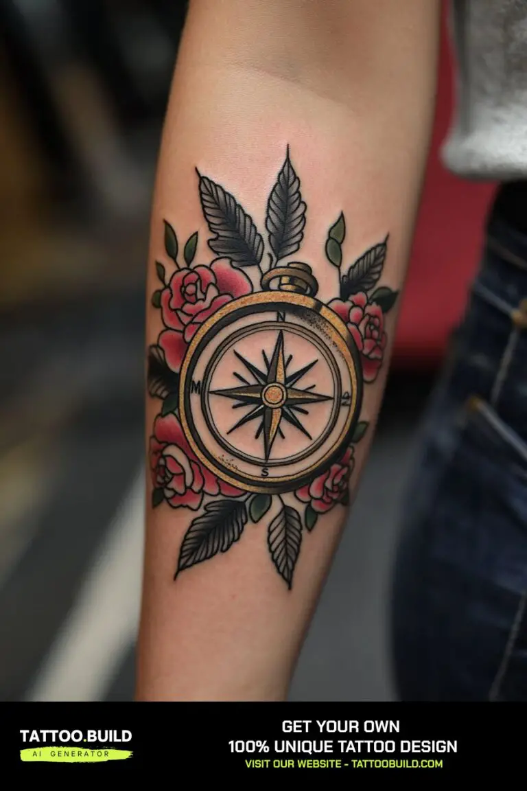 30+ Mind Blowing Neo Traditional Compass Tattoo - Tattoo Build