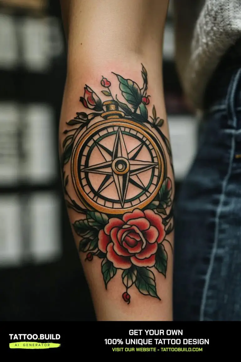30+ Mind Blowing Neo Traditional Compass Tattoo - Tattoo Build
