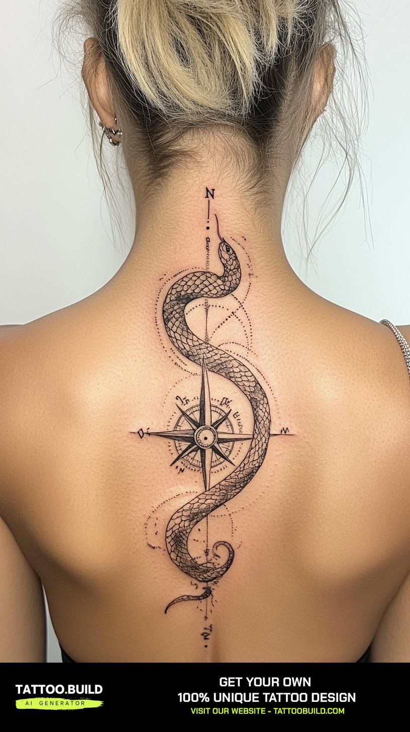 Snake Compass Tattoo Ideas (Stunning Designs!)