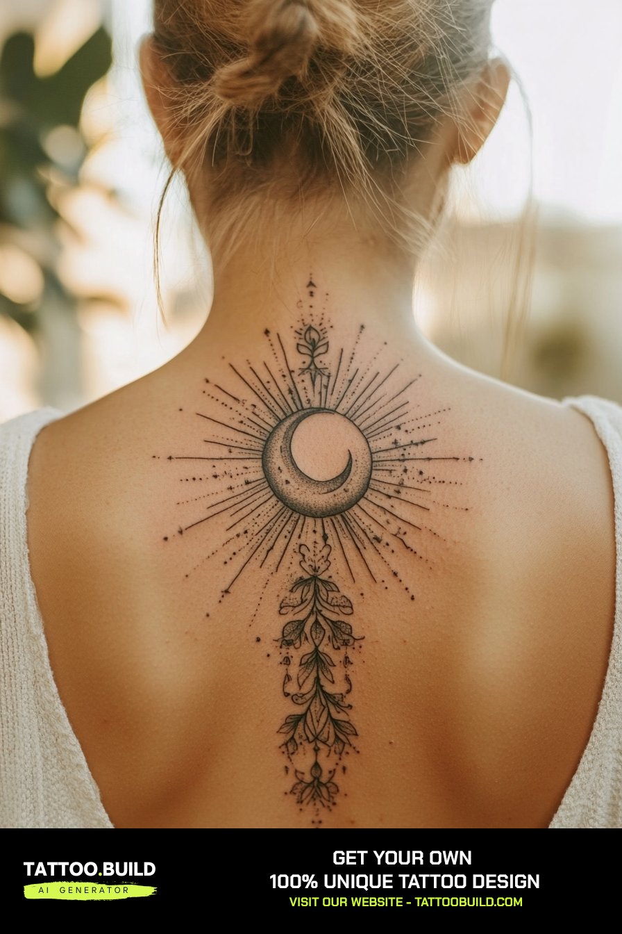 Sun and Moon Spine Tattoo: 20+ Beautiful Ideas You'd Love
