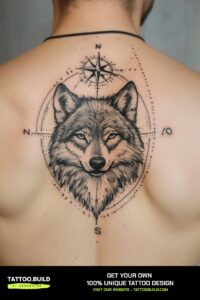 Wolf and Compass Tattoo Designs & Inspiration - Tattoo Build