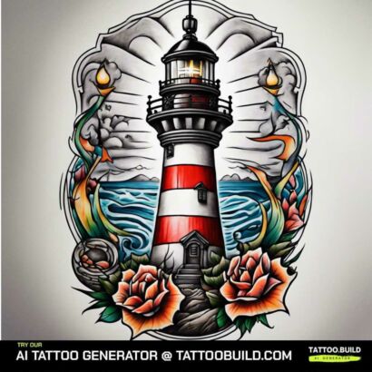 Traditional Lighthouse Tattoo Drawing - Tattoo Build