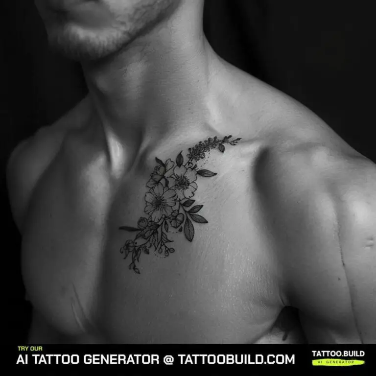Flower Chest Tattoo for Male: 12 Lovely Ideas - Tattoo Build