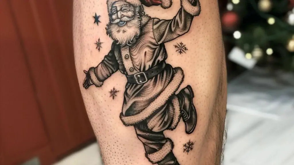 Black and White Christmas Tattoo: 30 Ideas for the Season - Tattoo Build