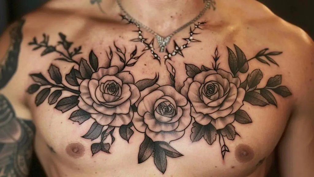 Flower Chest Tattoo for Male: 12 Lovely Ideas - Tattoo Build