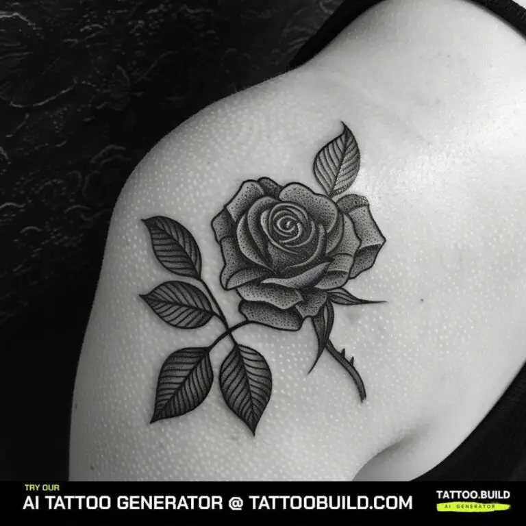 Black Shaded Rose Tattoo: 11 Stunning Ideas for You - Tattoo Build