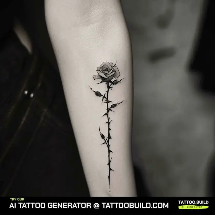 Rose With Thorns Tattoo Meaning - Tattoo Build