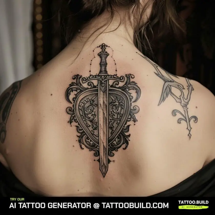 Sword and Shield Tattoo Meaning and Design Ideas - Tattoo Build