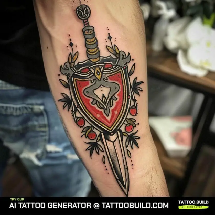 Sword and Shield Tattoo Meaning and Design Ideas - Tattoo Build