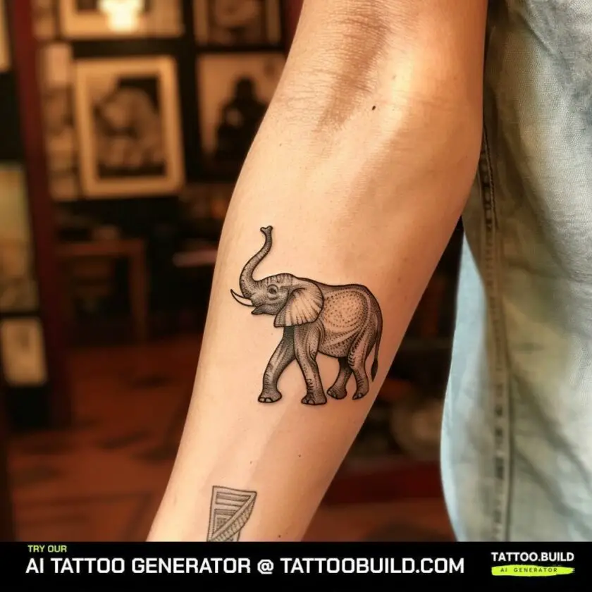 Trunk Up Elephant Tattoo: 9 Striking Ideas to Beautify your Body ...