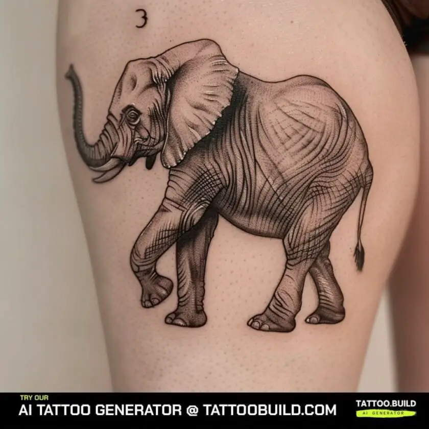 Trunk Up Elephant Tattoo: 9 Striking Ideas to Beautify your Body ...