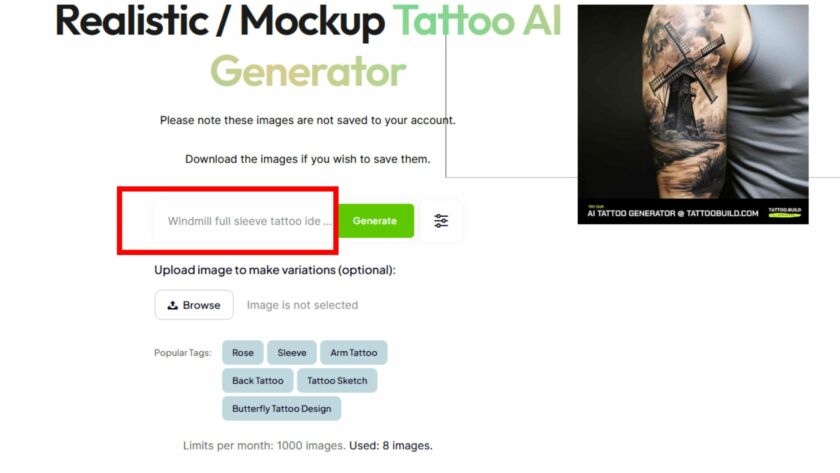 How to Use Tattoobuild AI to Generate Tattoo Designs In Seconds ...