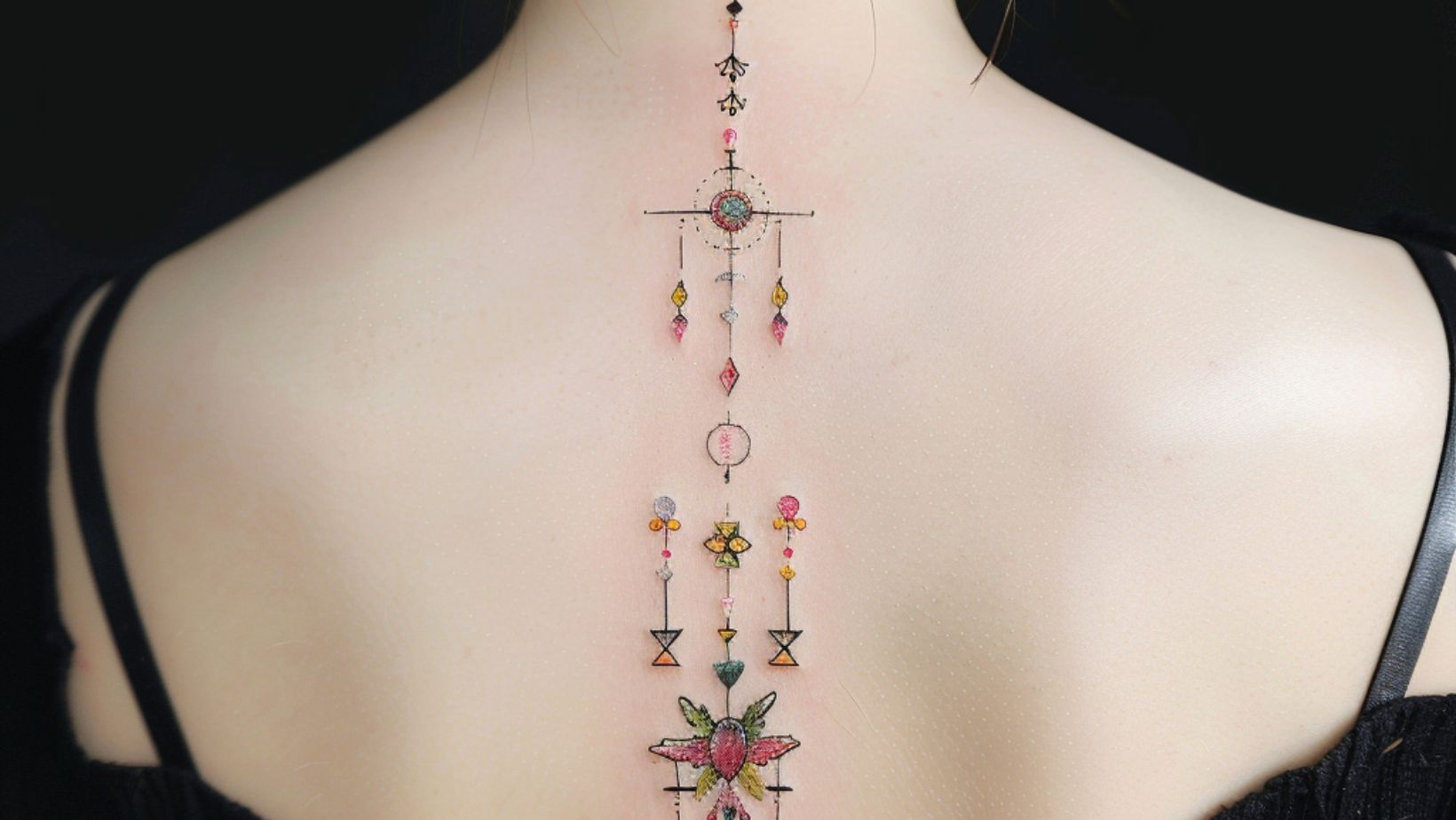 Fine Line Spine Tattoo Designs - Tattoo Build