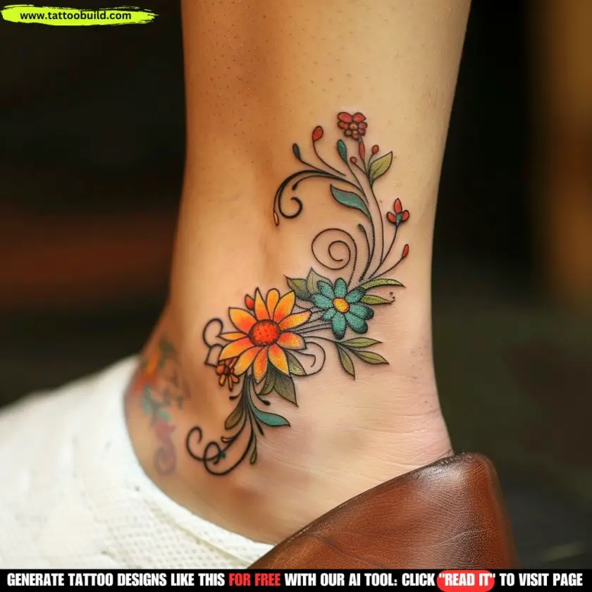 Flower Ankle Tattoos: 80 Stunning Ideas - Tattoo Build