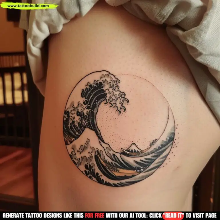 Wave Moon Tattoo Meaning & Design Ideas - Tattoo Build