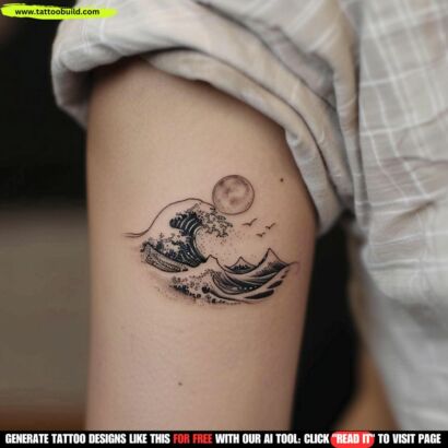 Wave Moon Tattoo Meaning & Design Ideas - Tattoo Build