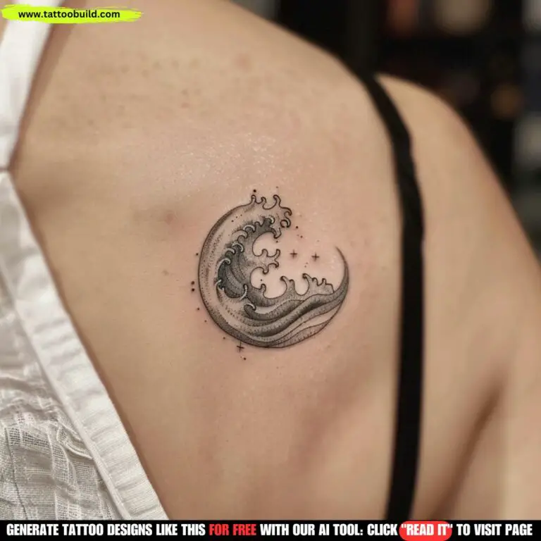 Wave Moon Tattoo Meaning & Design Ideas - Tattoo Build