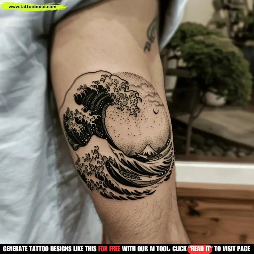 Wave Moon Tattoo Meaning & Design Ideas - Tattoo Build