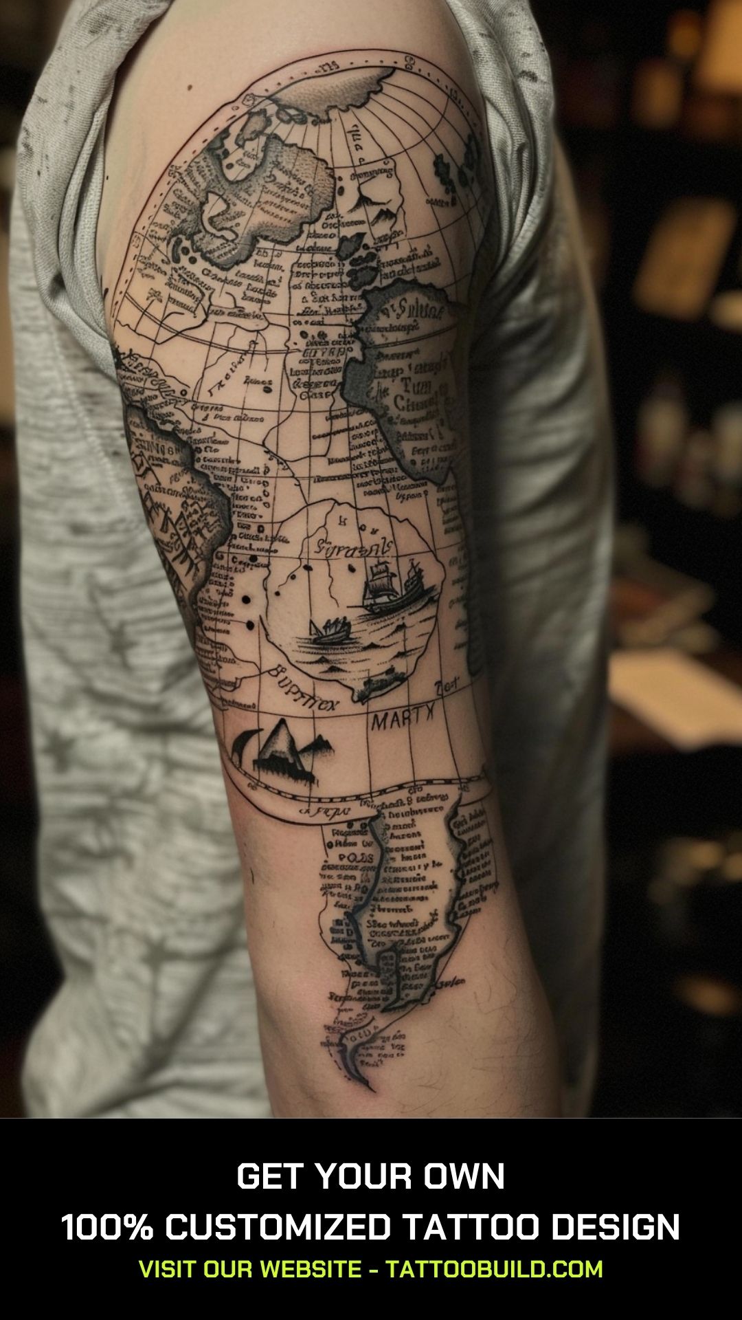 Map Tattoo Ideas: Best Designs for you - Tattoo Build