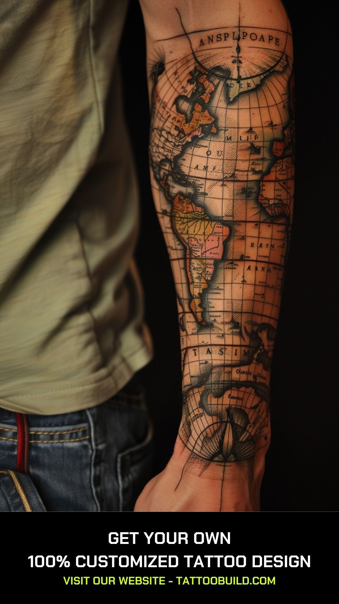 Map Tattoo Ideas: Best Designs for you - Tattoo Build