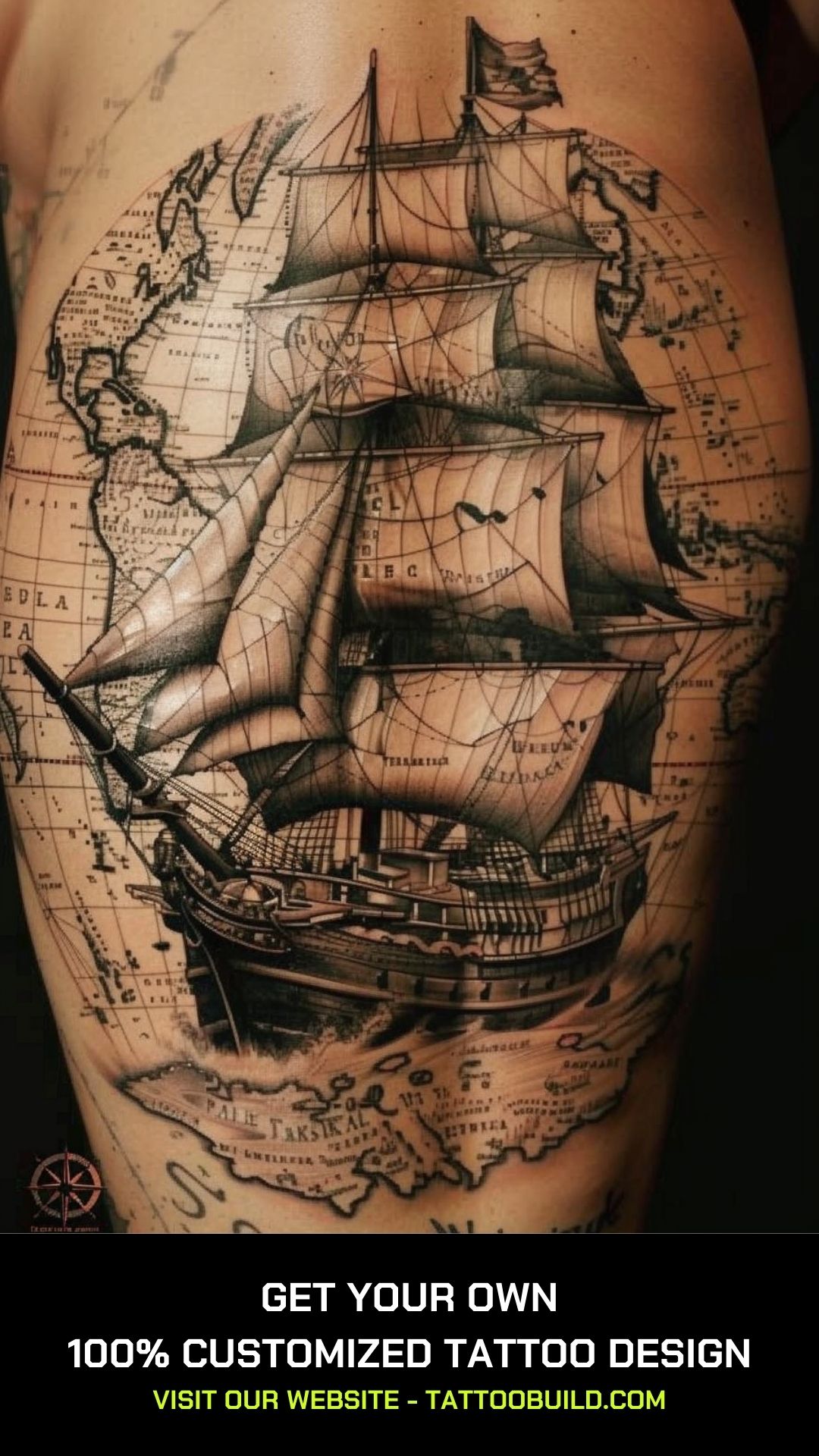 Map Tattoo Ideas: Best Designs for you - Tattoo Build