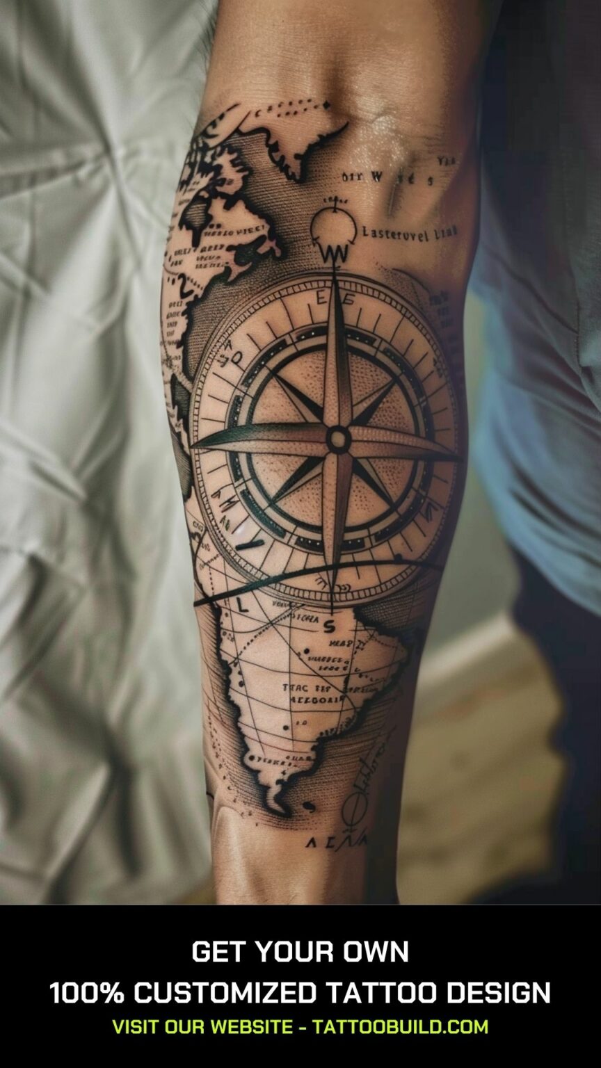 Map Tattoo Ideas: Best Designs for you - Tattoo Build