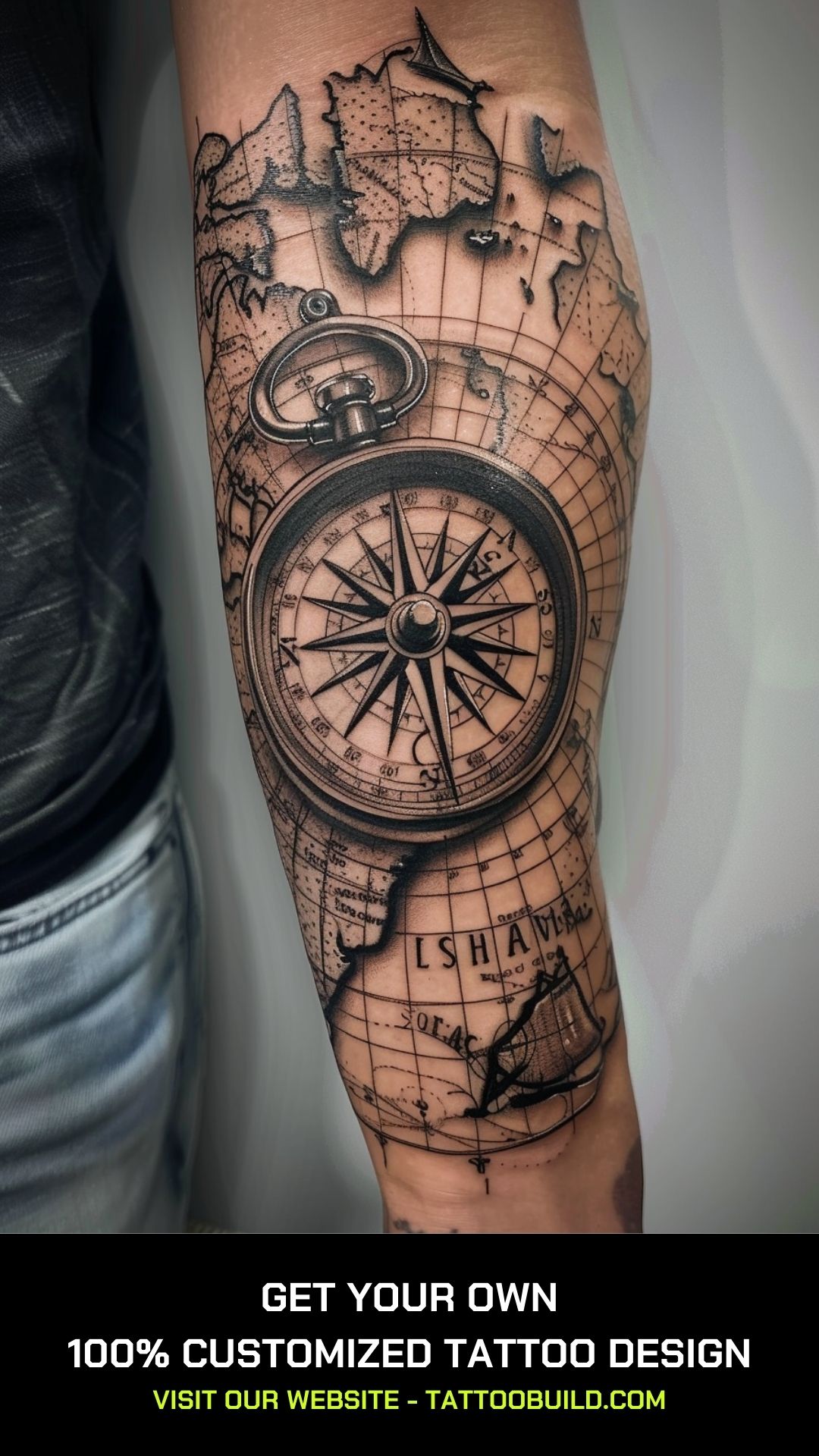 Map Tattoo Ideas: Best Designs for you - Tattoo Build