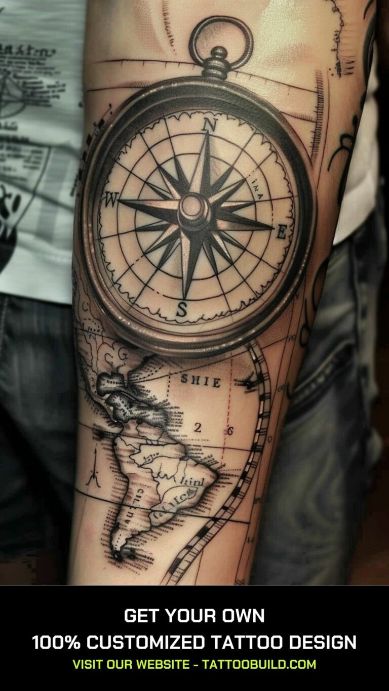 Map Tattoo Ideas: Best Designs for you - Tattoo Build