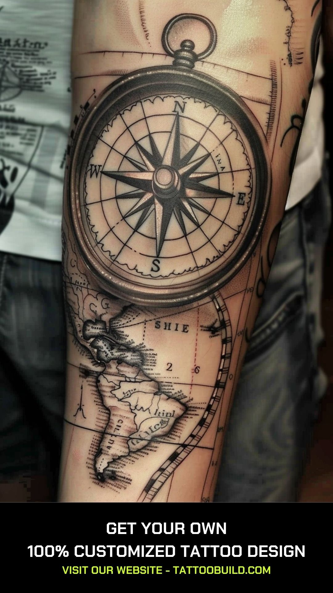 Map Tattoo Ideas: Best Designs for you - Tattoo Build