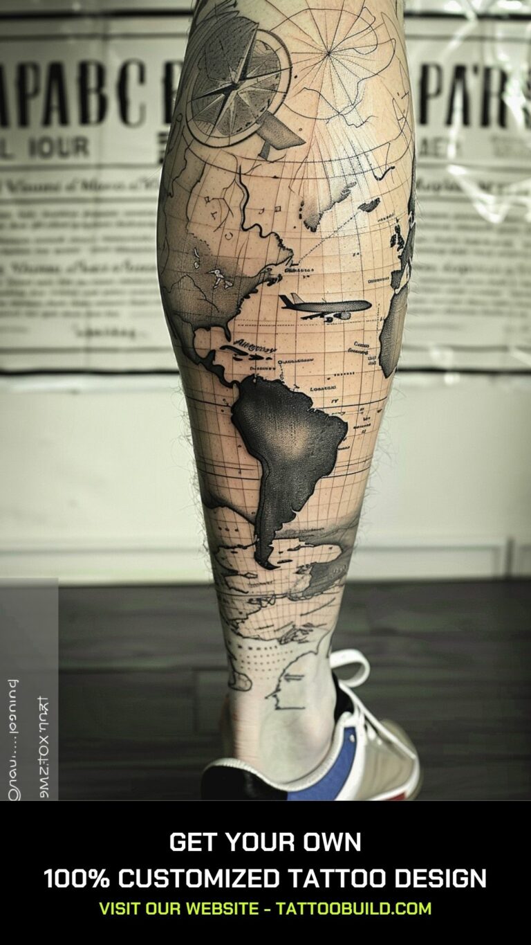 Map Tattoo Ideas: Best Designs for you - Tattoo Build
